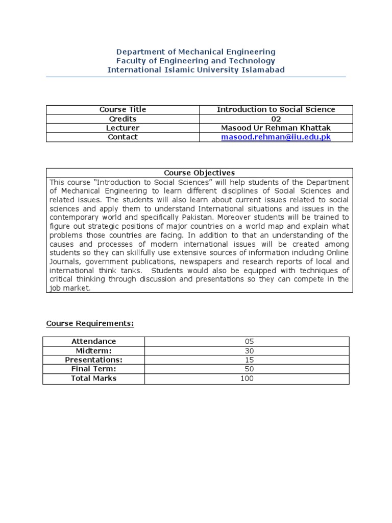 Social Sciences Outline-FET | PDF | Social Science | International ...
