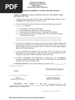 AFFIDAVIT of Undertaking For Deped Employees | PDF