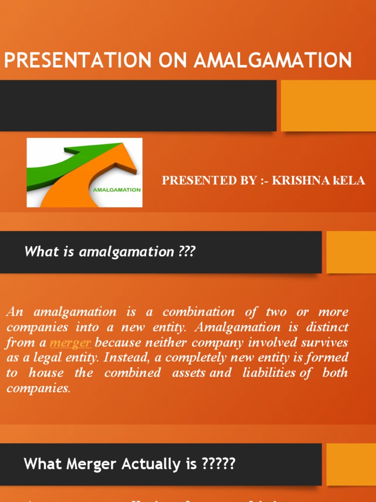 Amalgamation | PDF | Mergers And Acquisitions | Consolidation (Business)