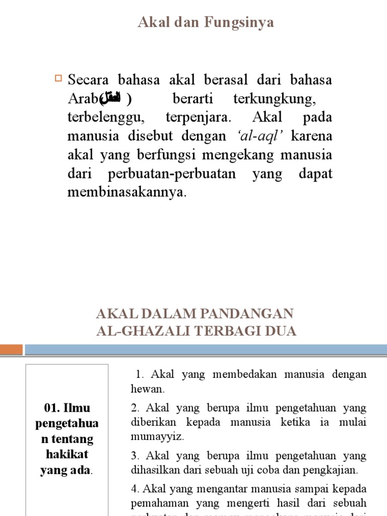 Akal Dan Fungsinya | PDF