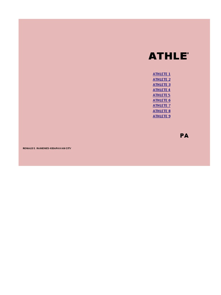 E Palaro Form 2018 2019 | PDF | Mouth | Medicine