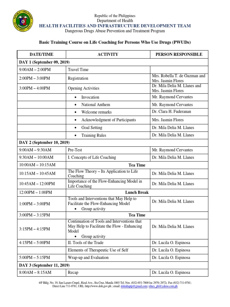 Life Coaching Indicative Program | PDF | Medicine | Psychology