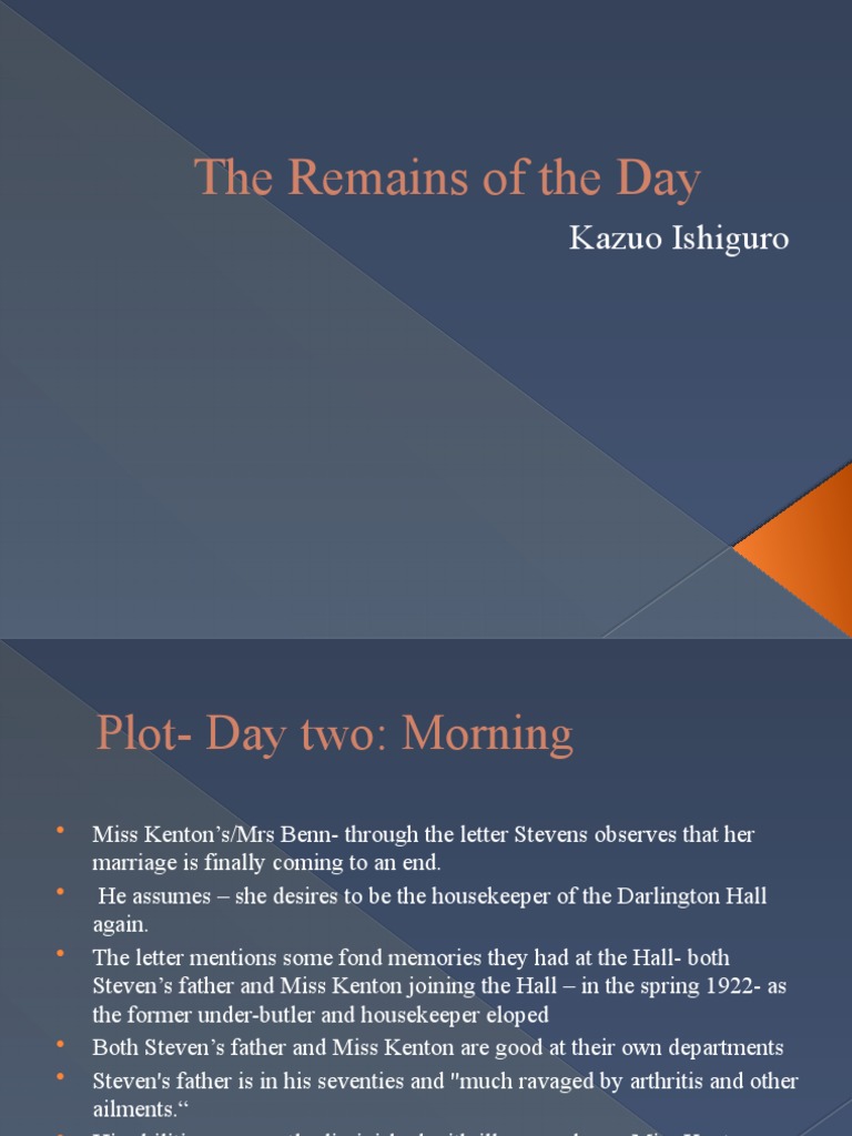 The Remains of The Day: Kazuo Ishiguro | PDF | Unrest
