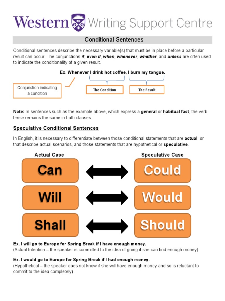Conditional Sentences | PDF | Sentence (Linguistics) | Language Mechanics