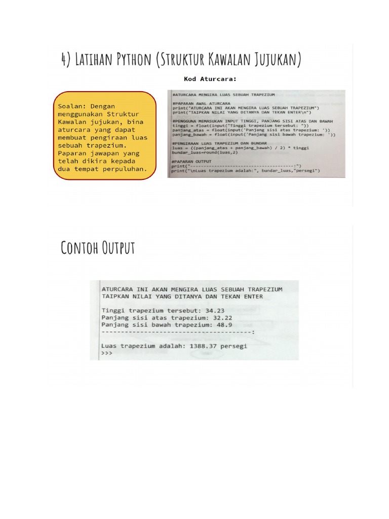 Latihan Python Kawalan Jujukan | PDF