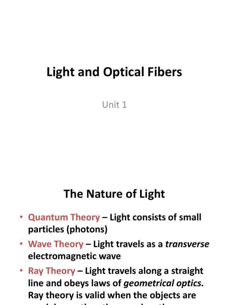 Unit 1 Light and Optical Fibers | PDF | Polarization (Waves) | Waves