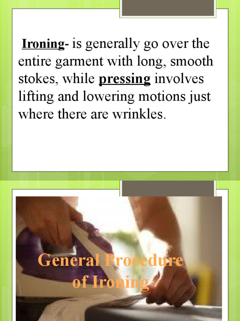 General Rules in Ironing | PDF