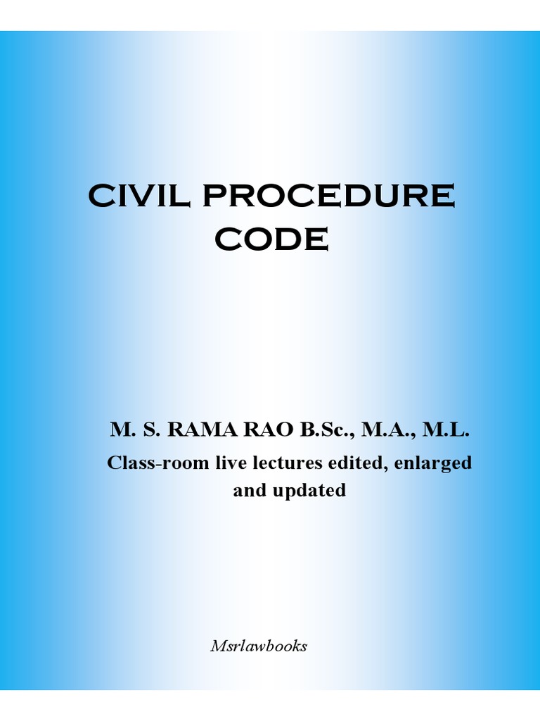 Civil Procedure Code Final2012 | PDF | Res Judicata | Joinder