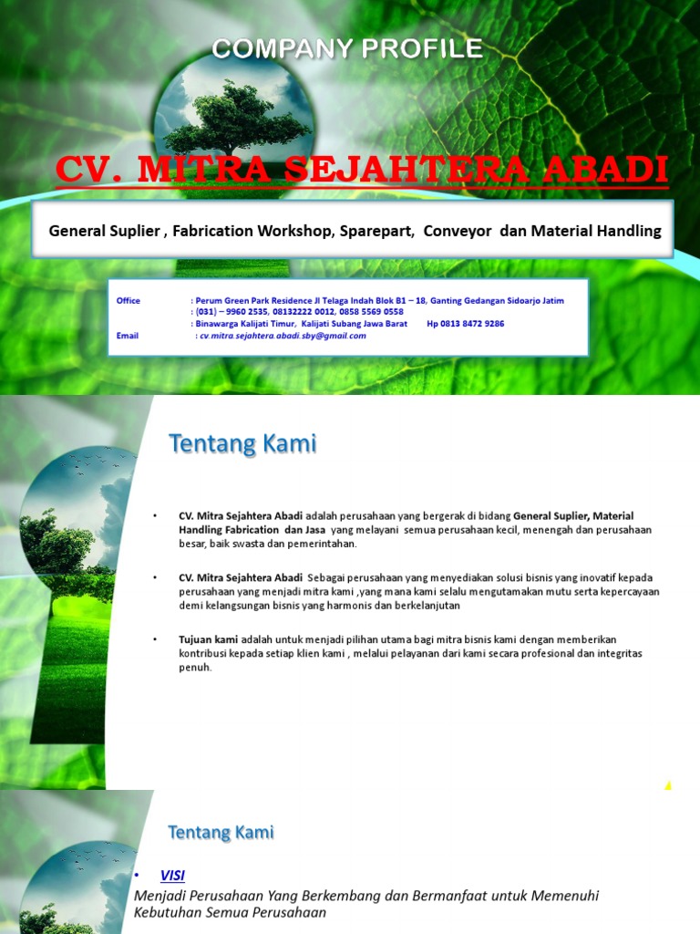 CV Mitra Sejahtera Abadi | PDF | Teknologi & Rekayasa
