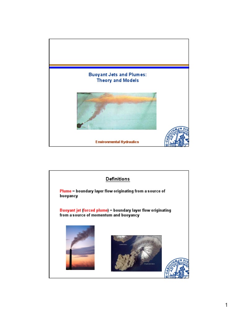 Buoyant Jets and Plumes: Theory and Models: Definitions | PDF | Buoyancy | Density