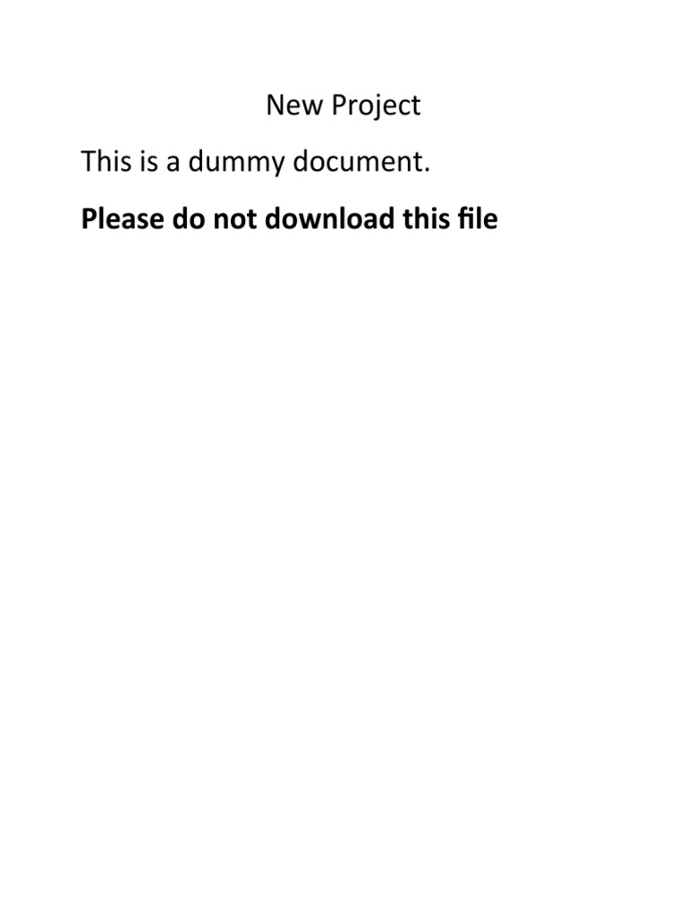 Dummy Document Notice | PDF