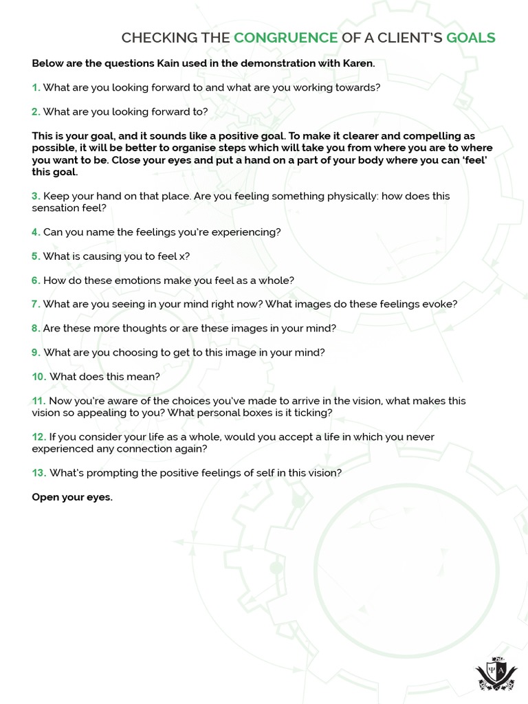 Checking The of A Client'S: Congruence Goals | PDF