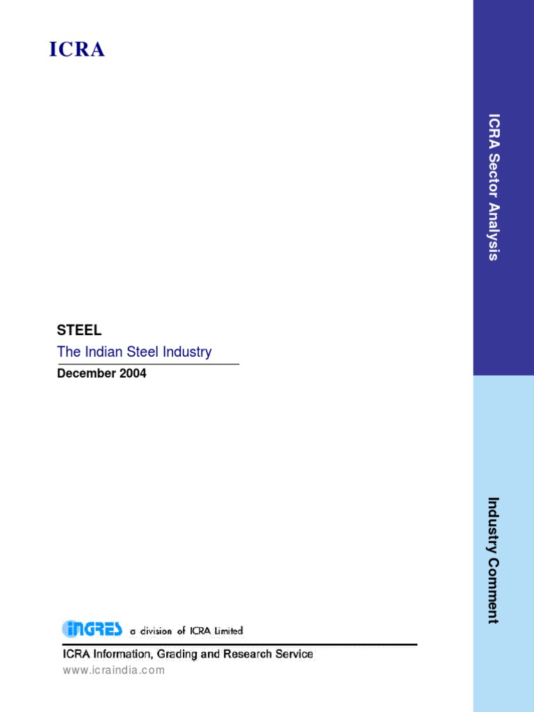 Steel: The Indian Steel Industry | PDF | Steelmaking | Tariff
