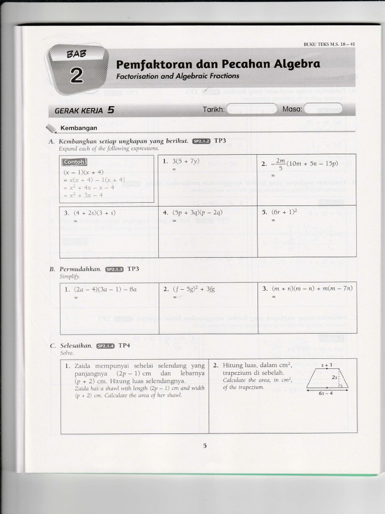 Tingkatan 2 Matematik Bab 2 Latihan | PDF
