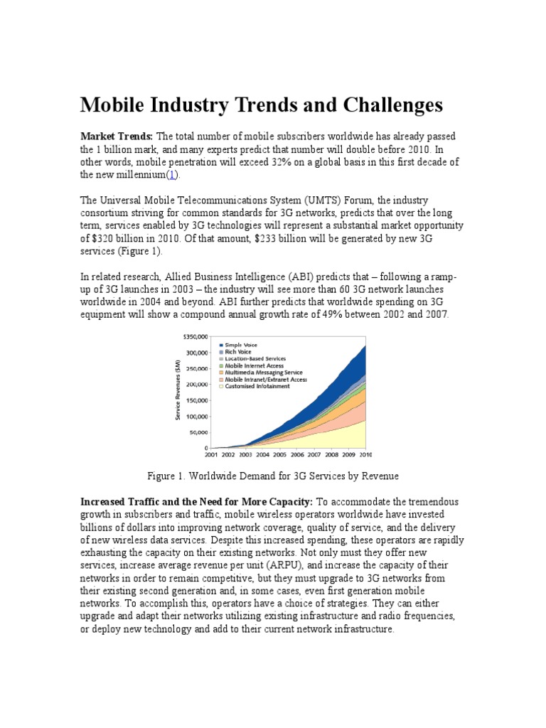 Mobile Industry Trends and Challenges | PDF | 3 G | Computer Network