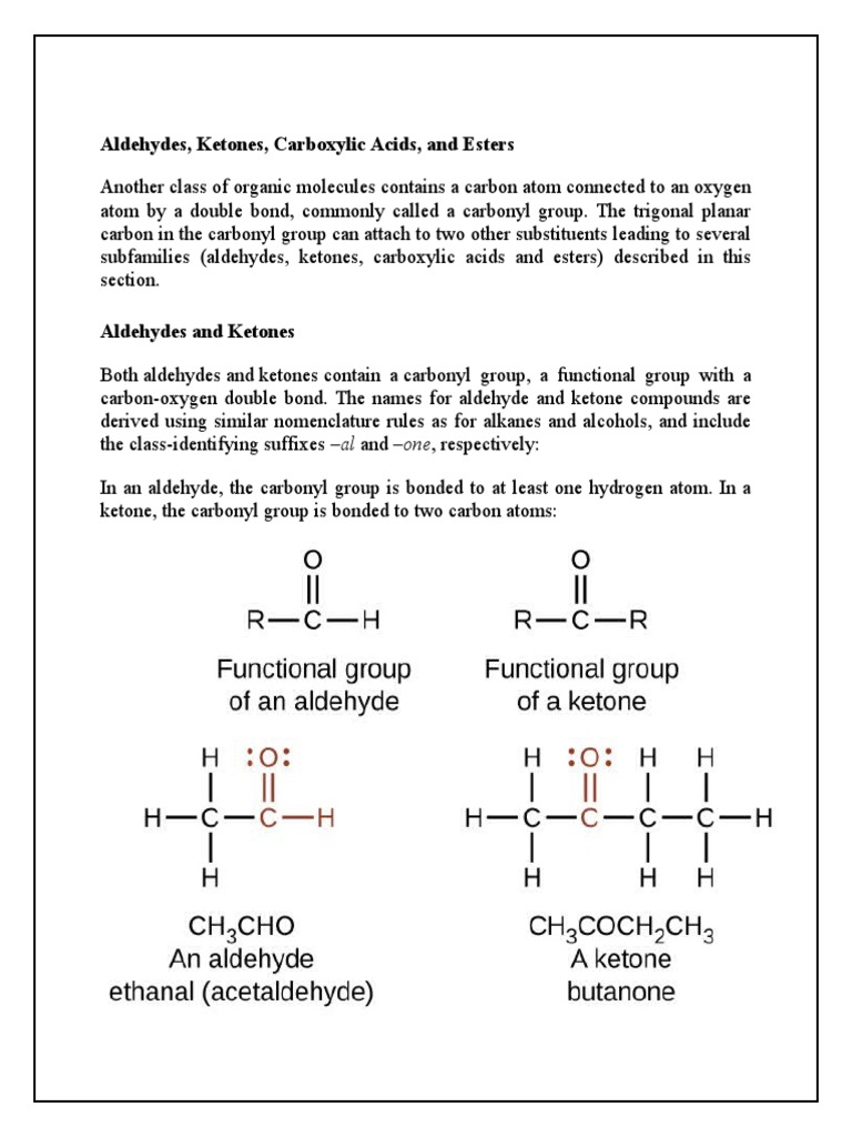 Aldehydes | PDF | Ester | Functional Group