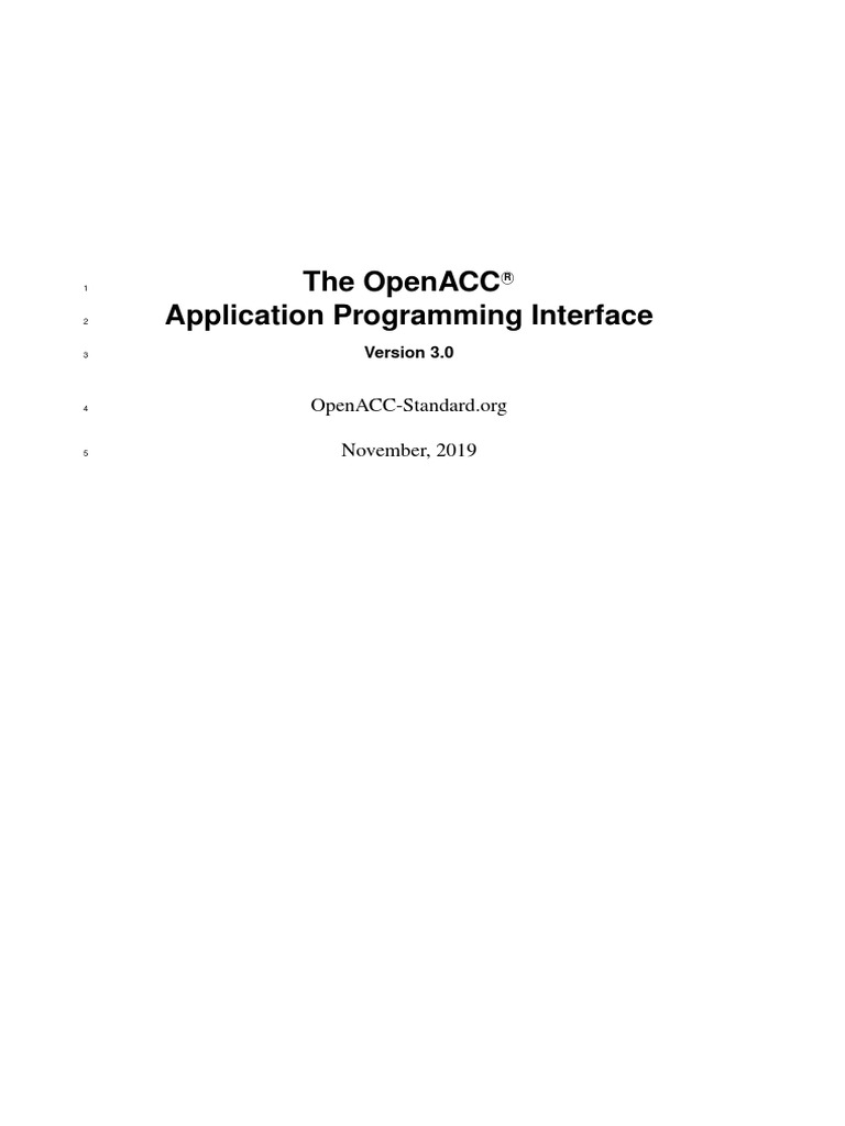OpenACC 3 0 | PDF | Thread (Computing) | Parallel Computing