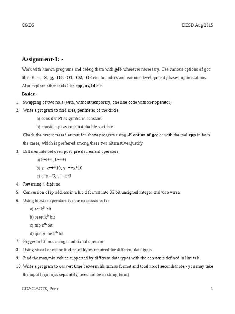 Assignment-1: - : Basics | PDF | Matrix (Mathematics) | Theoretical Computer Science