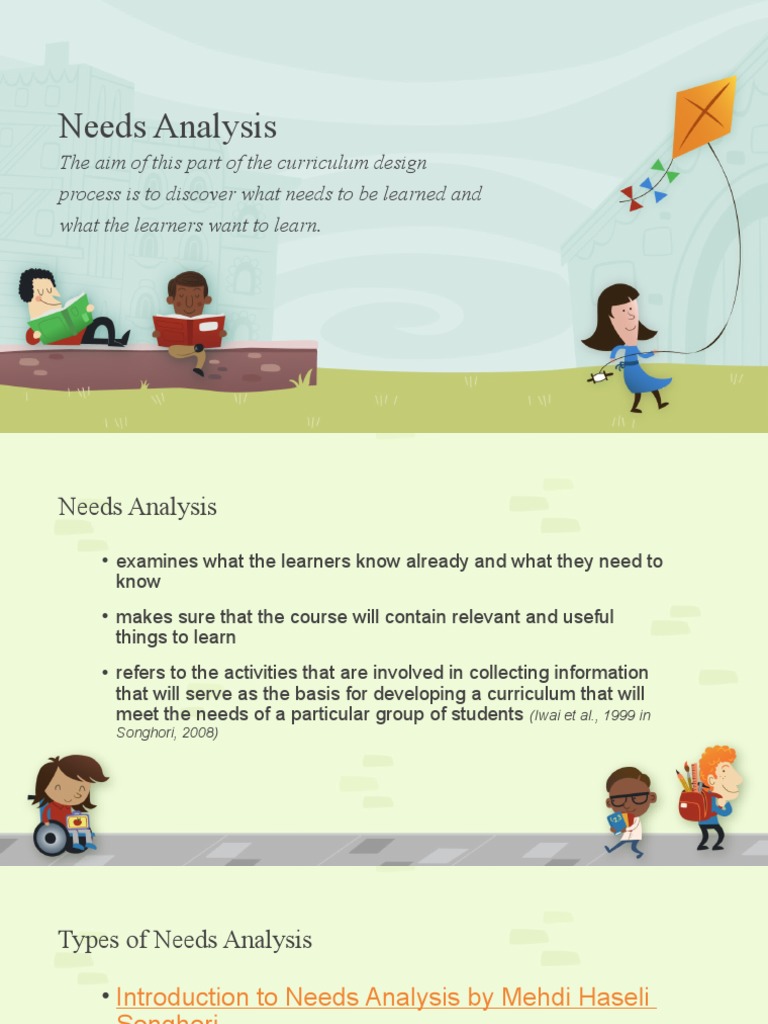 Needs Analysis | PDF | English As A Second Or Foreign Language | Learning