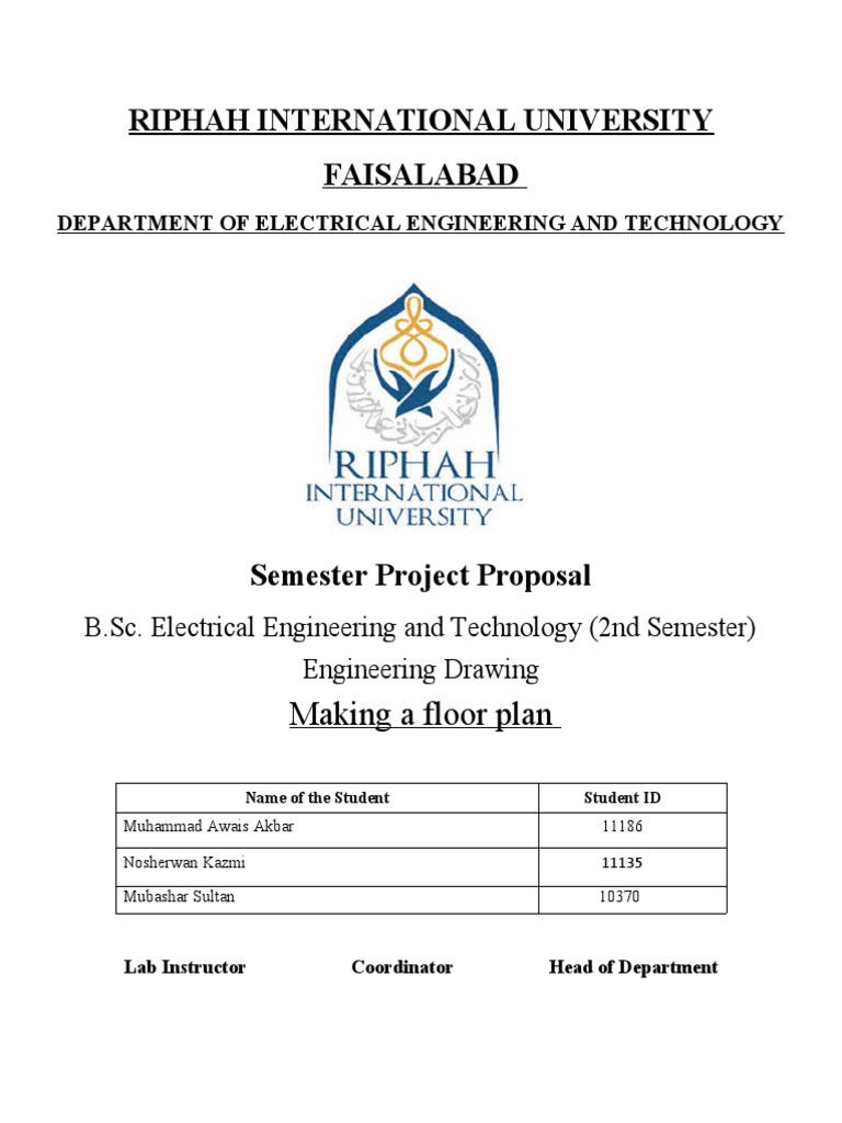 Engineering Drawing Project 2nd Semester (Awais) | PDF