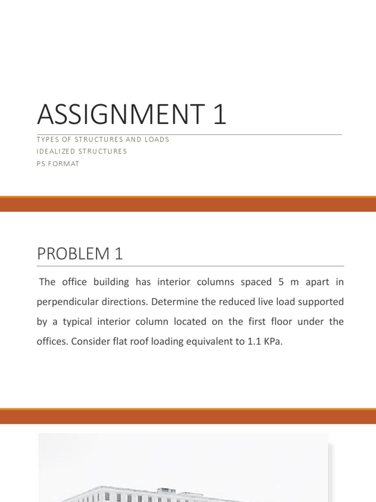 Assignment 1 LOADS & IDEALIZED STRUCTURES | PDF