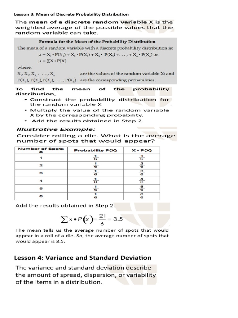 Stats Notes Probability Distribution | PDF