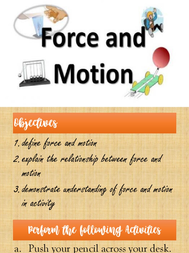 8 - Force and Motion | PDF | Friction | Force