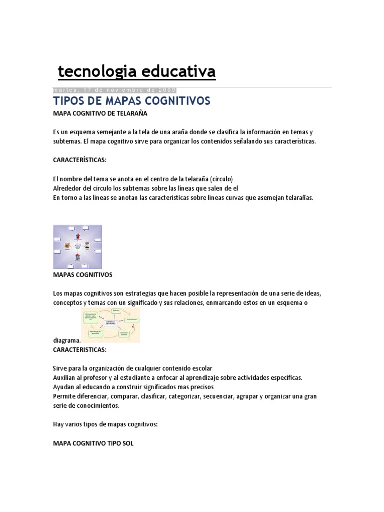 Mapas Cognitivos | PDF | Telaraña | Ciencia cognitiva