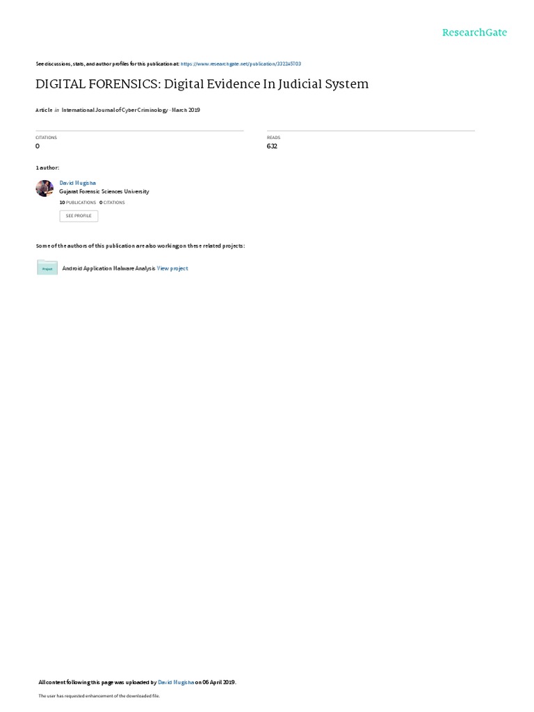 DIGITALFORENSICS DigitalEvidenceinjudicialSystem PDF | PDF | Admissible ...