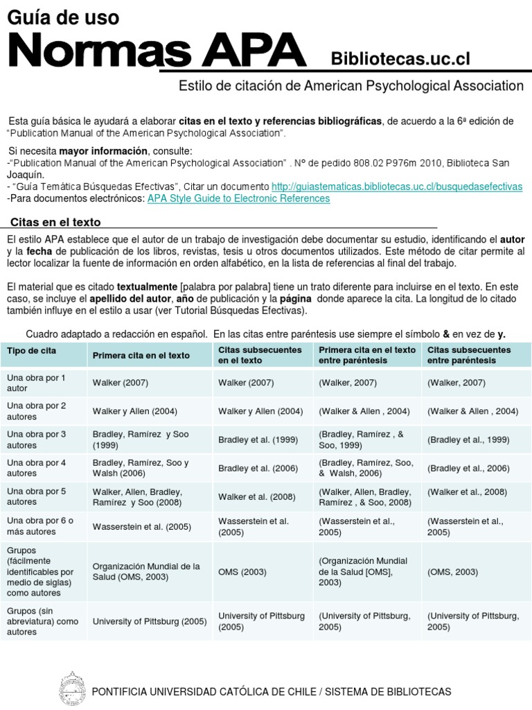 Apa Guia Bibliotecas Uc | PDF