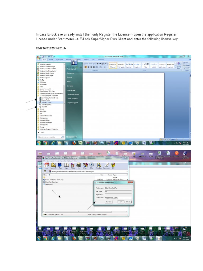 E-Lock - Permanent License Registration Guidance | PDF
