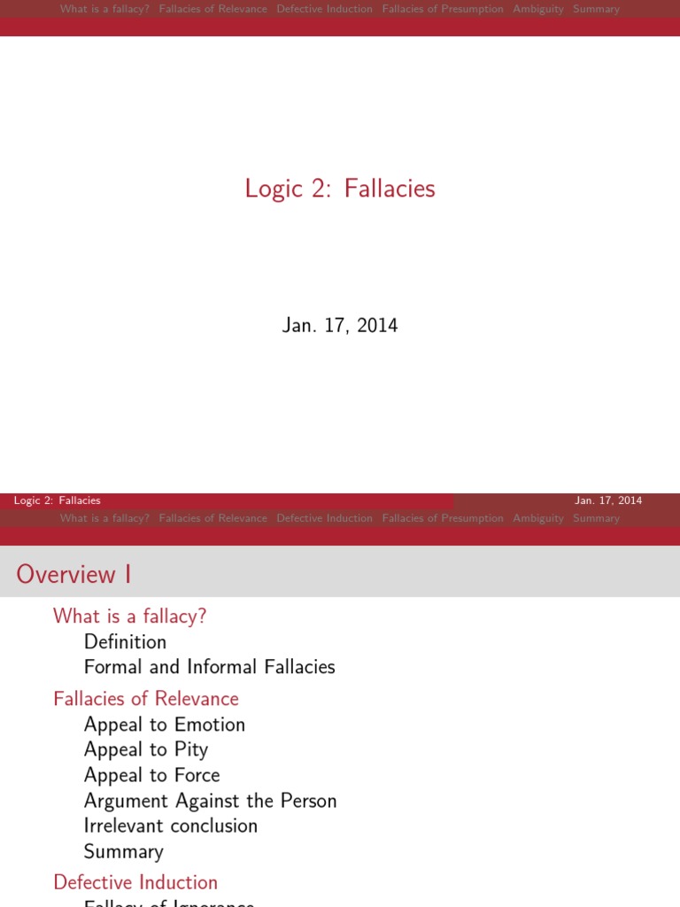Fallacies of Defective Induction 2 | PDF | Fallacy | Argument