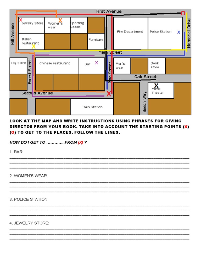 ESL Directions Practice Instructions | PDF