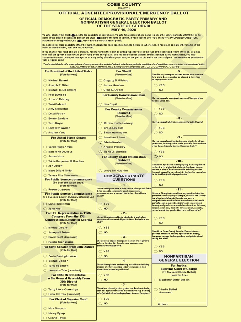 Jun9 Dem Sample | PDF