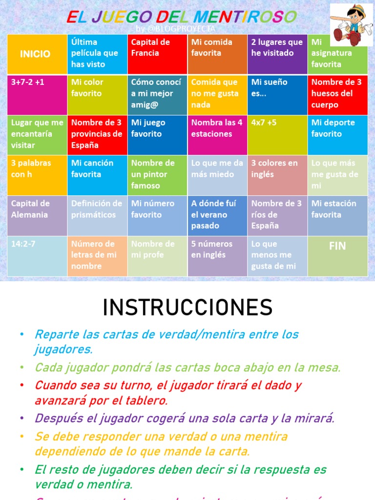 Juego Del Mentiroso PDF | Descargar gratis PDF | Juegos de azar ...
