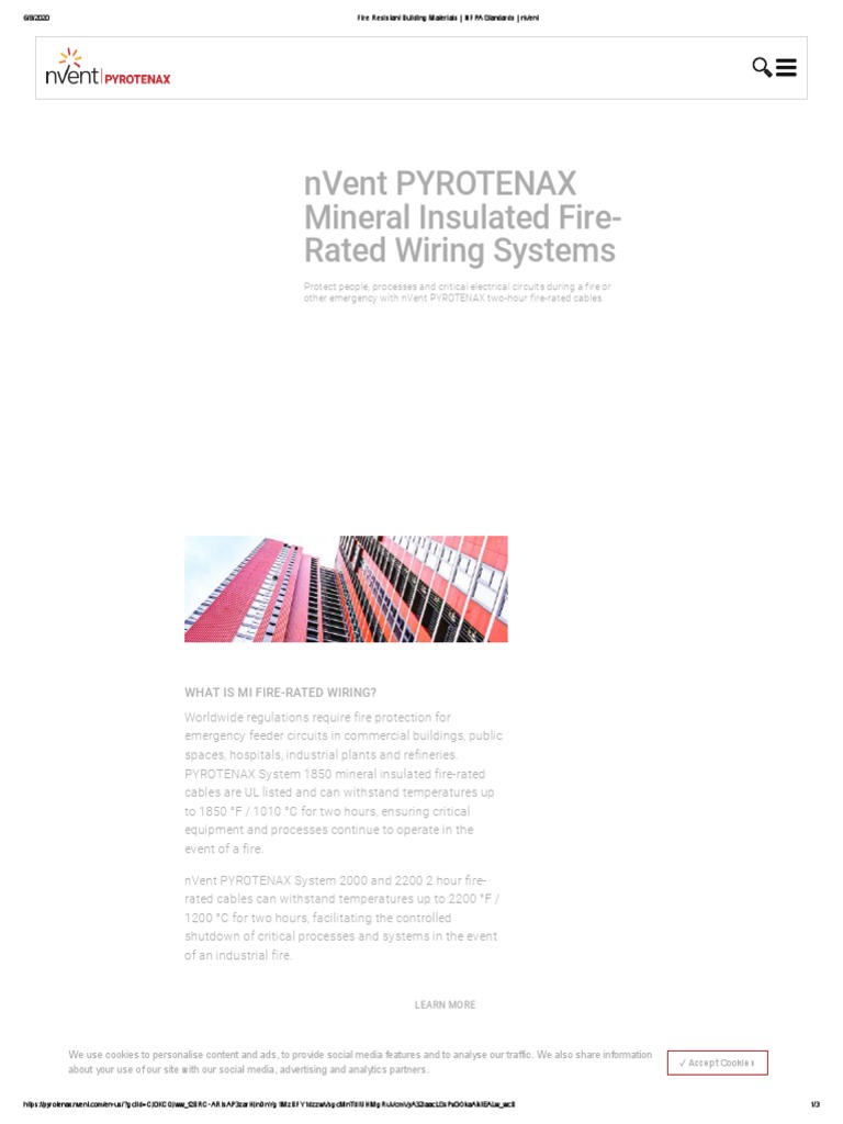 Fire Resistant Building Materials - NFPA Standards - Nvent | PDF ...