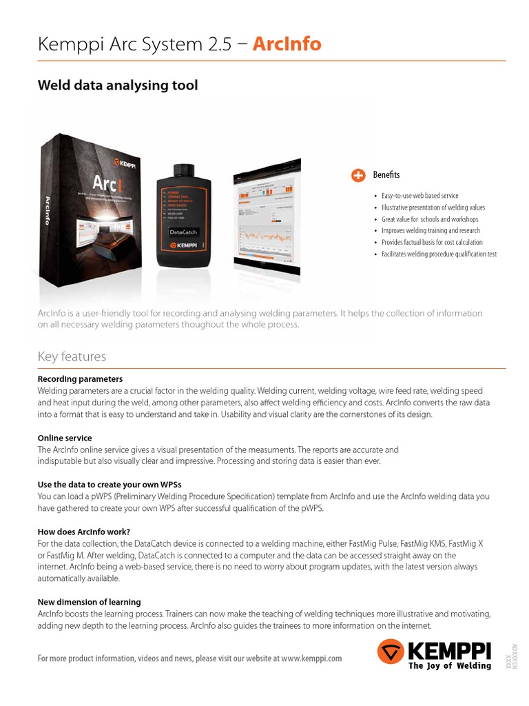 Kemppi Arc System 2.5 - : Arcinfo | PDF | Usability | Welding