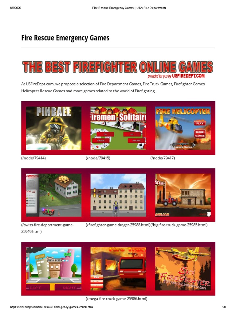 Fire Rescue Emergency Games - USA Fire Departments | PDF | Business