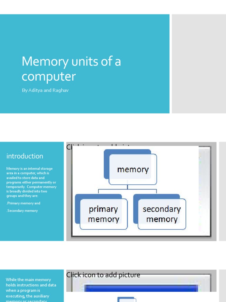 Memory Units of A Computer | PDF | Read Only Memory | Computer Data Storage