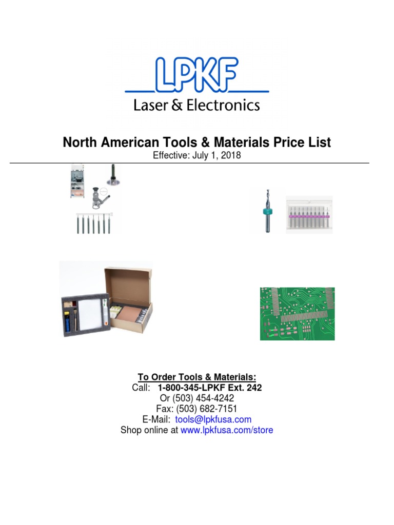RP Tools & Materials Pricelist | Download Free PDF | Drill | Industrial ...
