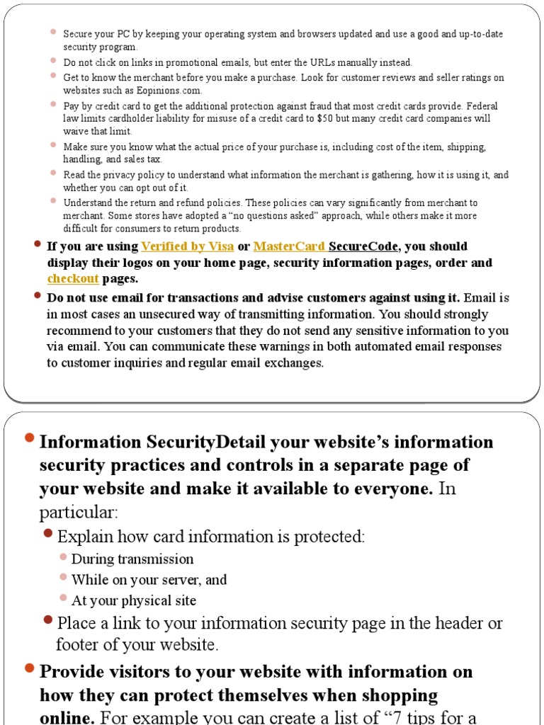 Essential Online Shopping Security Tips and Merchant Best Practices ...