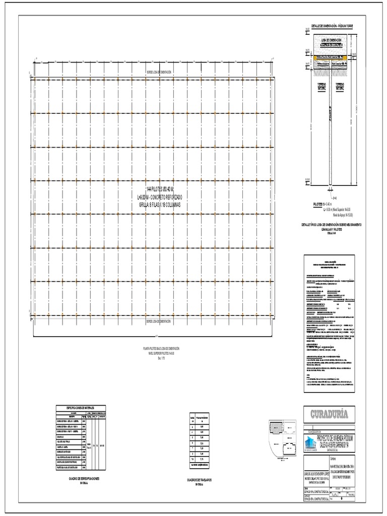 0.mejoramiento y Pilotes Bajo Losa Cimentacion Torre A OBRA | PDF ...