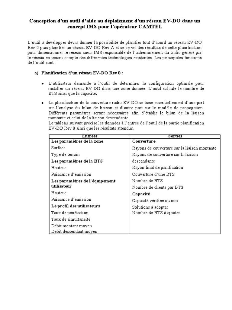 1 1 Planification Cahier Charges | PDF | IP multimedia subsystem | Radio logicielle