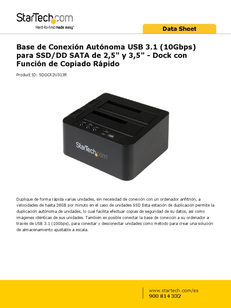SDOCK2U313R Datasheet-ES | PDF | Unidad de estado sólido | USB