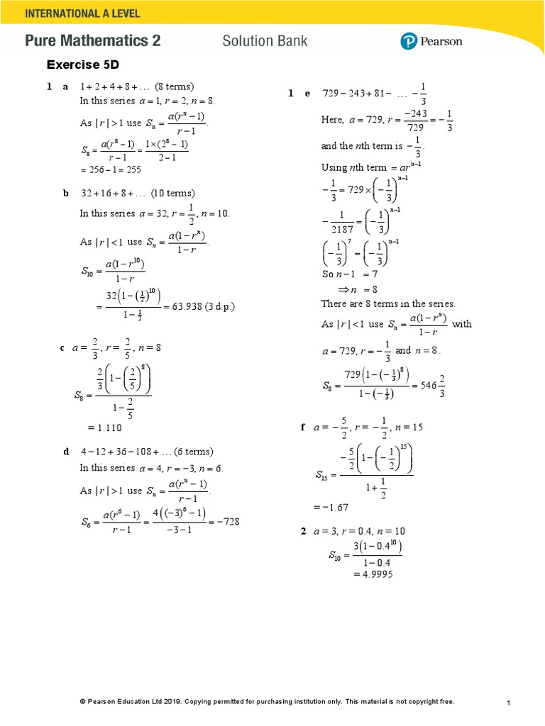 Edexcel IAL P2 Exercise 5D (Solution) | PDF | Media Freedom | Copyright Law