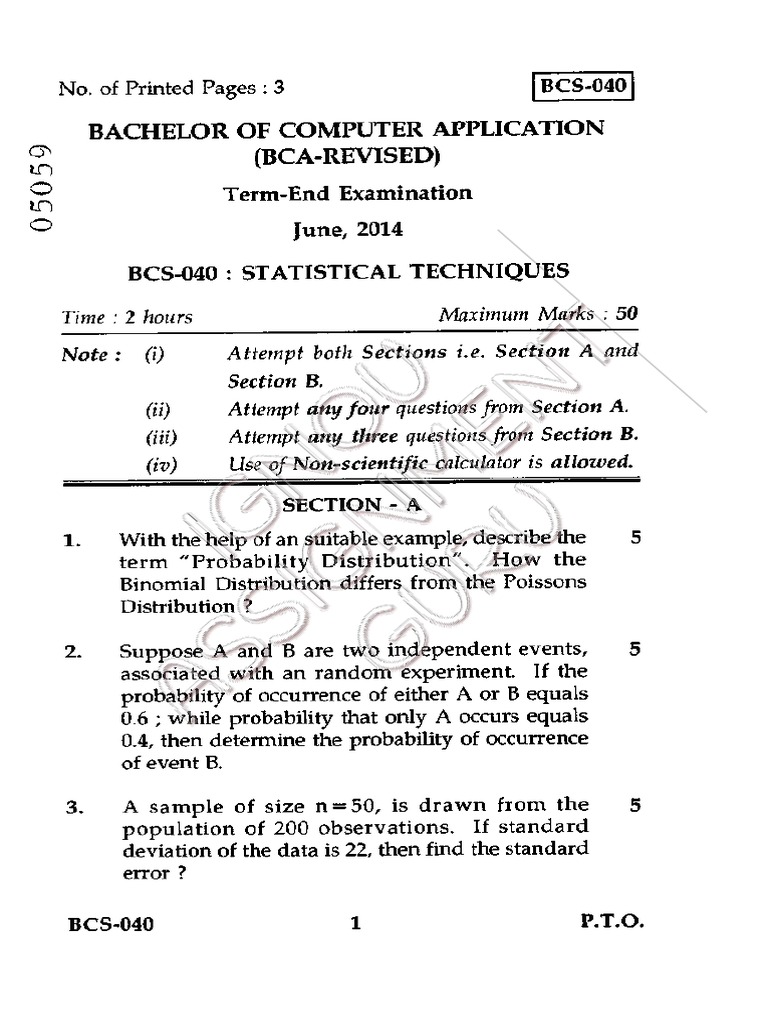 BCS-040-J14 - Compressed PDF | PDF | Estimation Theory | Regression Analysis