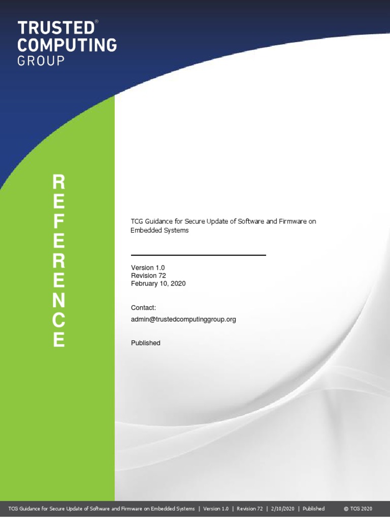 TCG Secure Update of SW and FW On Devices v1r72 - Pub | PDF | Trusted ...