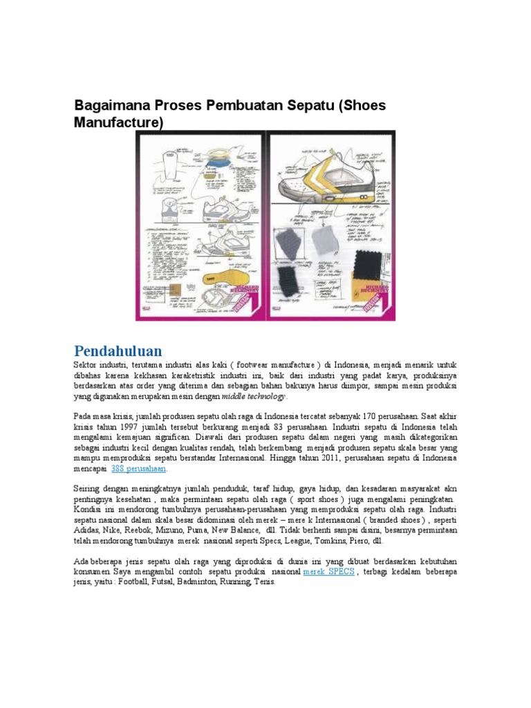 Proses Pembuatan Sepatu | PDF