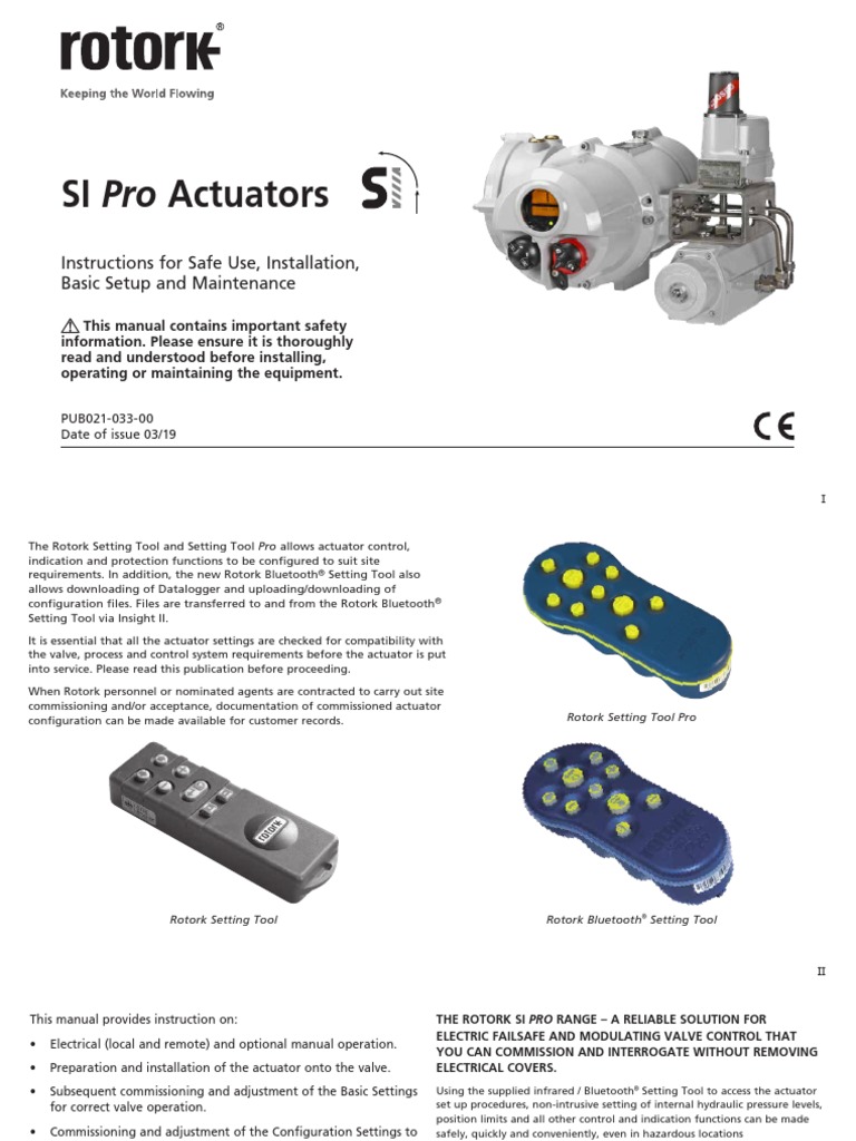 Si Pro Range Rotork PDF | PDF | Valve | Actuator