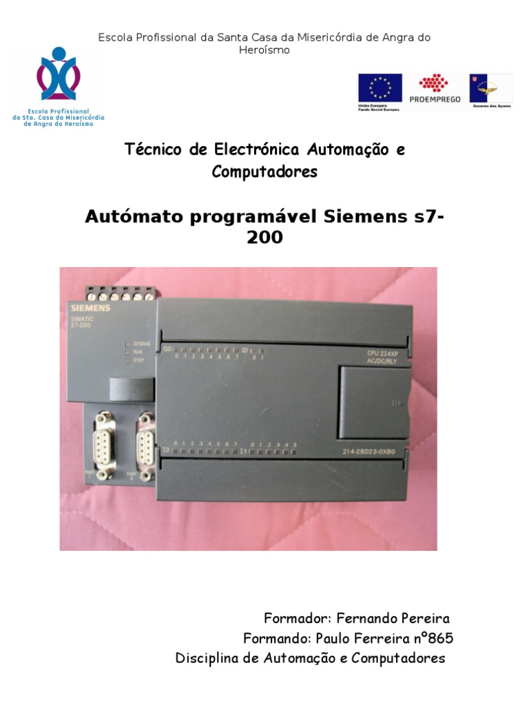 Autómato programável Siemens s7-200 | Unidade Central de Processamento ...